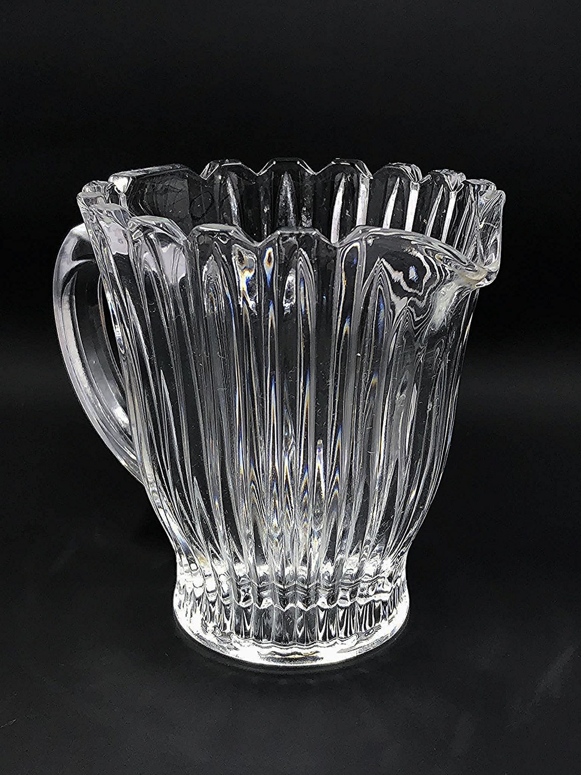 Vintage Clear Depression Glass Ribbed Coffee Creamer - Etsy