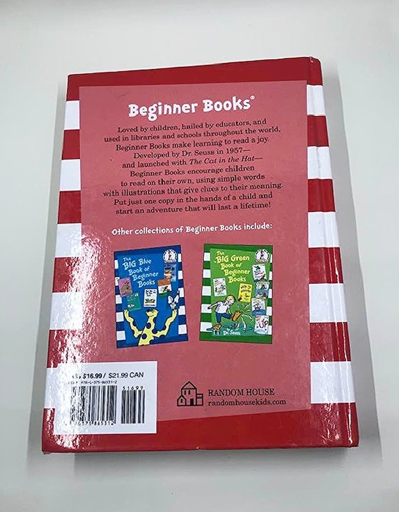 Vintage the Big Red Book of Beginner Books - Etsy