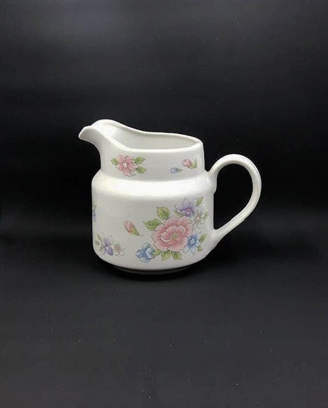 Vintage FTDA Porcelain Floral Pitcher Vase - Etsy