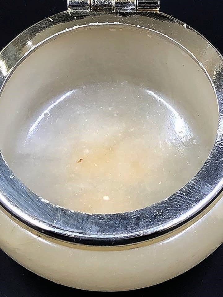 Vintage Genuine Alabaster Hand Carved Trinket Box - Etsy