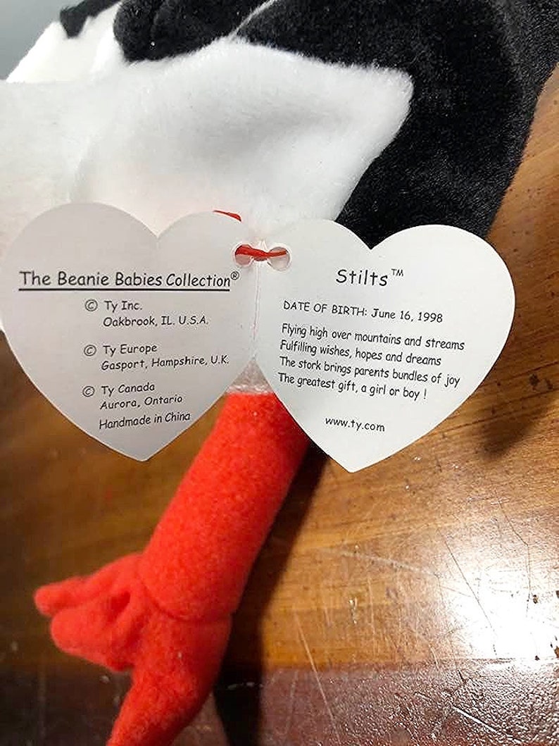 Vintage Retired Stilts the Stork TY Beanie Baby - Etsy