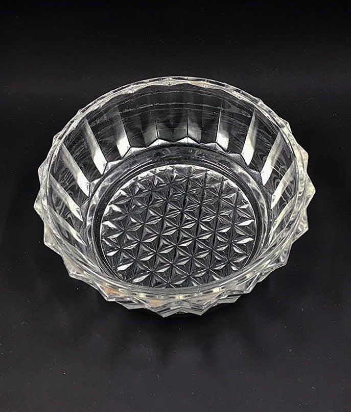 Vintage Lidded Glass Powder Dish - Etsy