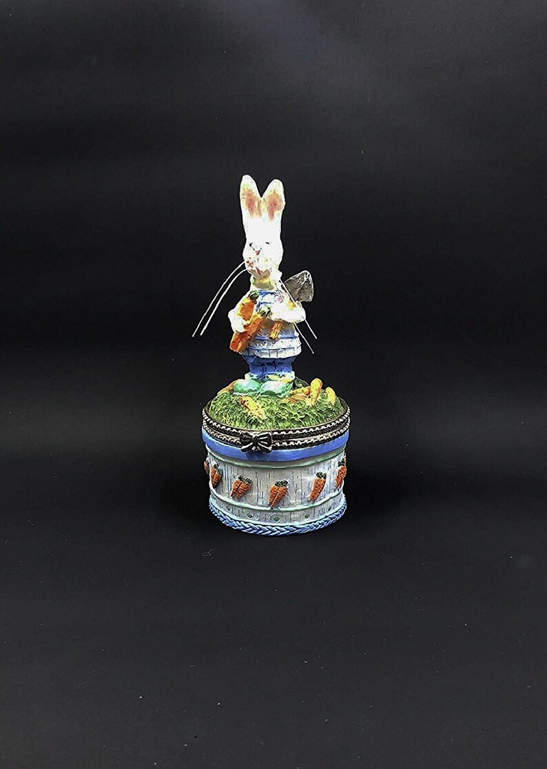 Vintage Easter Bunny Hinged Trinket Box - Etsy