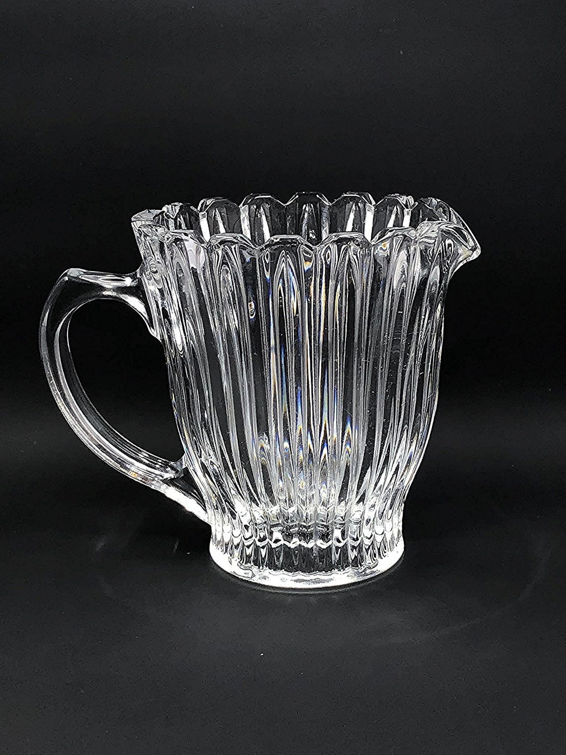 Vintage Clear Depression Glass Ribbed Coffee Creamer - Etsy