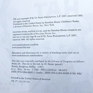 Vintage Dr. Seuss Hardcover Reading Books - Etsy