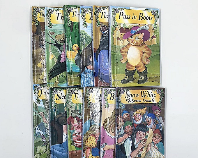 Vintage Mini Fairy Tale Storybook Set - Etsy