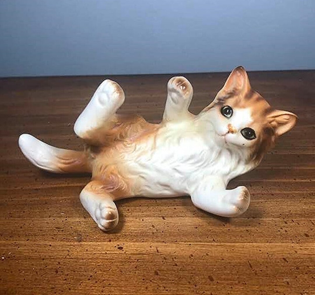 Vintage Lefton Cat Figurine - Etsy