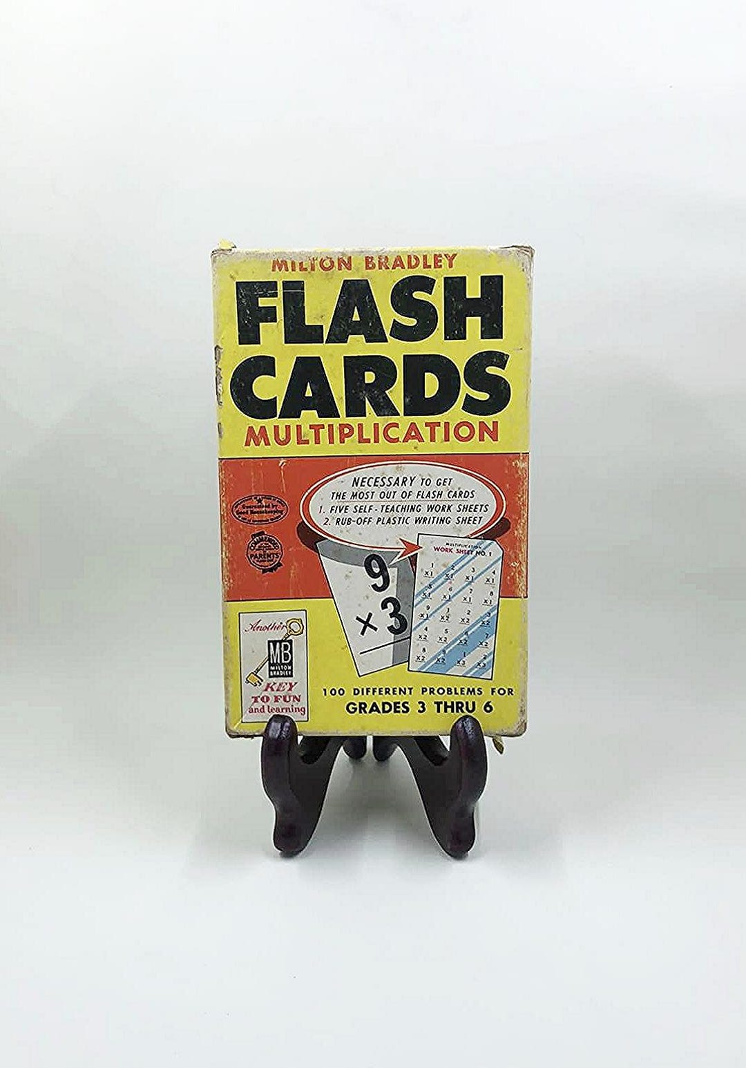 Vintage Milton Bradley Multiplication Flash Cards – Boxed Math Learning ...