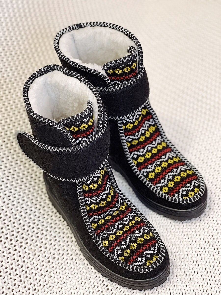 Russian Felt Boots Shoes Women Cloth Winter Autumn Rubber Sole With Fur ...