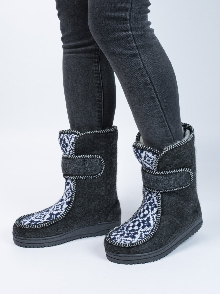 Russian Felt Boots Shoes Women Cloth Winter Autumn Rubber Sole With Fur ...