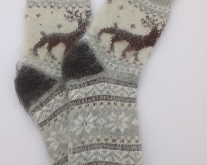 Natural Wool Socks With Goat Down, Very Warm, Very Soft,socks With a ...