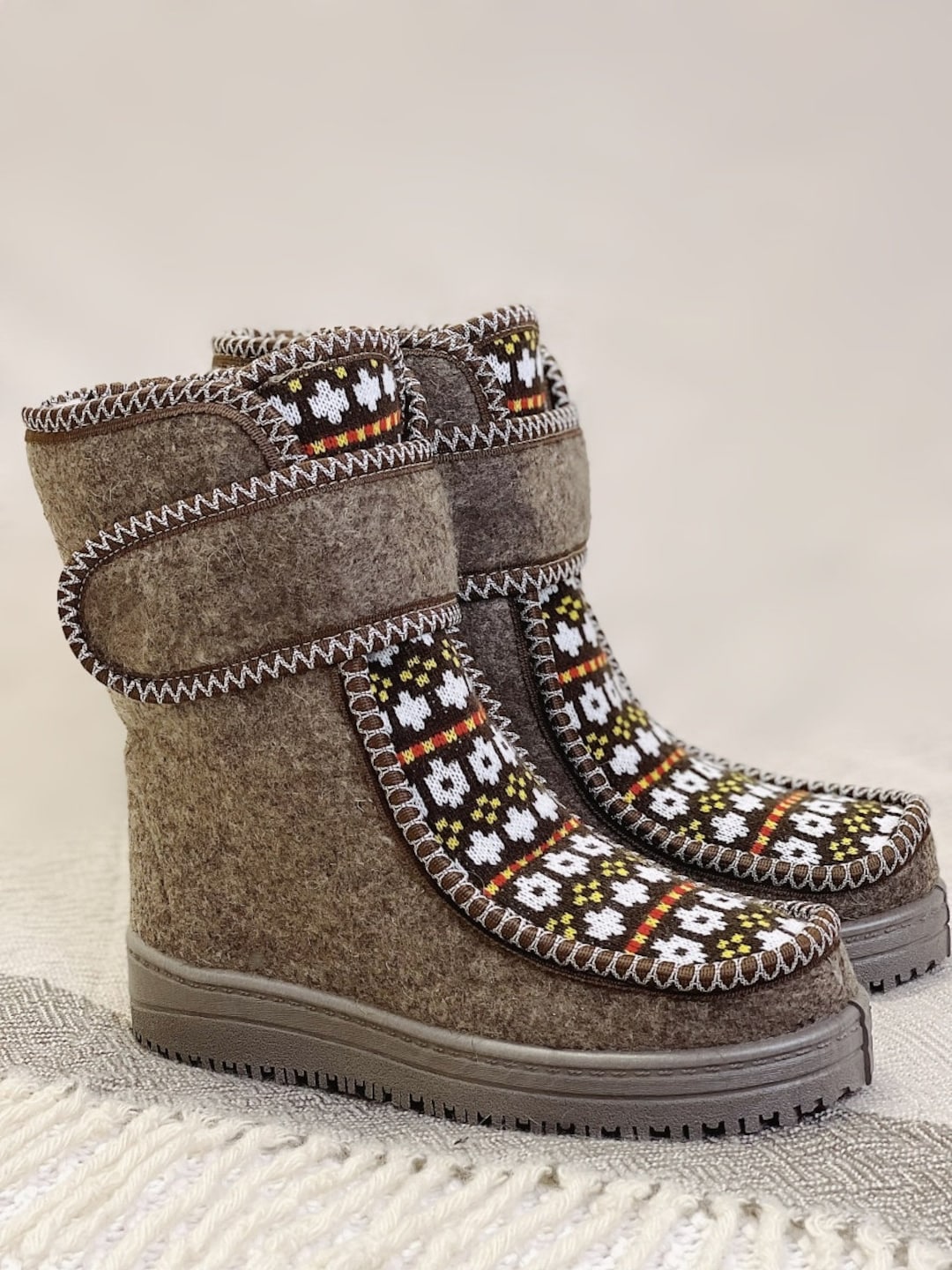 RUSSIAN VALENKI Women Boots Winter With Fur Rubber Soles - Etsy