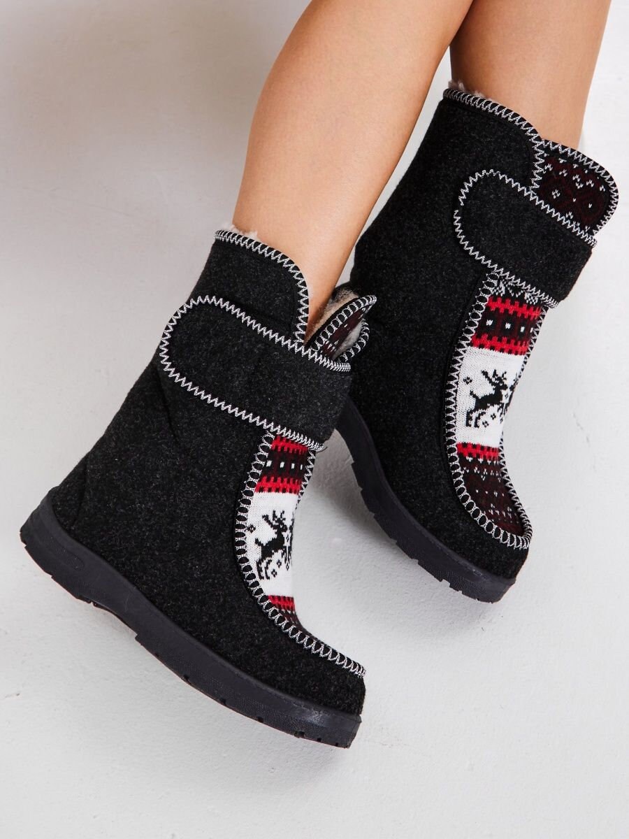 Russian Felt Boots Shoes Women Cloth Winter Autumn Rubber Sole With Fur ...