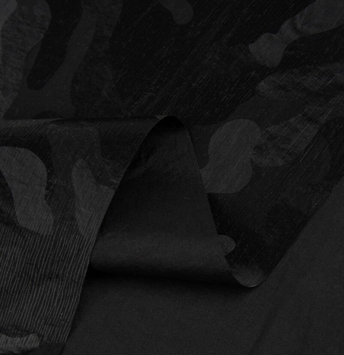 Black Camouflage fabric for clothing jackets raincoats soft | Etsy