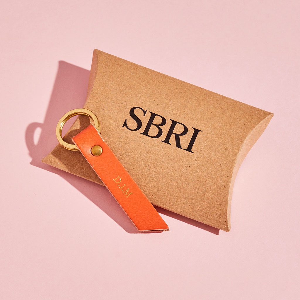 Personalised Leather Keyring + Stamped Name or Initials + Personalised Leather Keyring + Stamped Name or Initials +