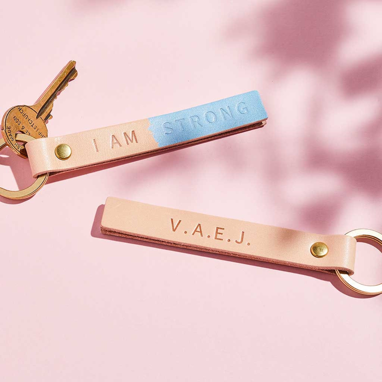 Personalised Positive Affirmation Keyring Leather Keyring, Motivational ...