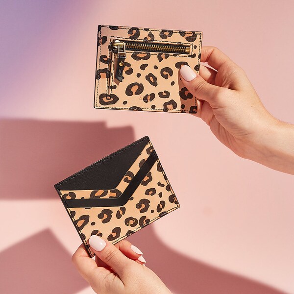 Leopard Print Business Card Holder - Etsy