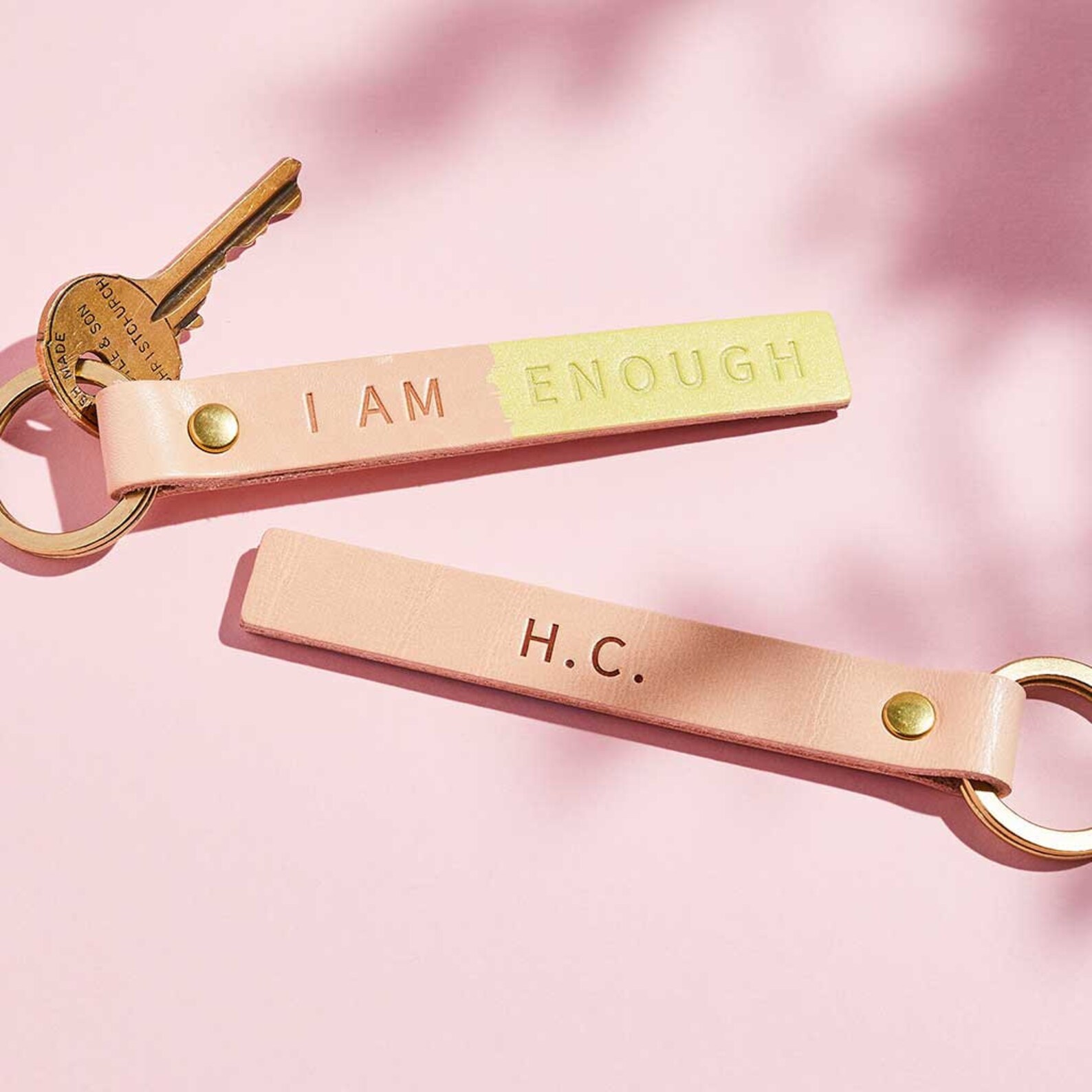 Personalised Positive Affirmation Keyring Leather Keyring, Motivational ...