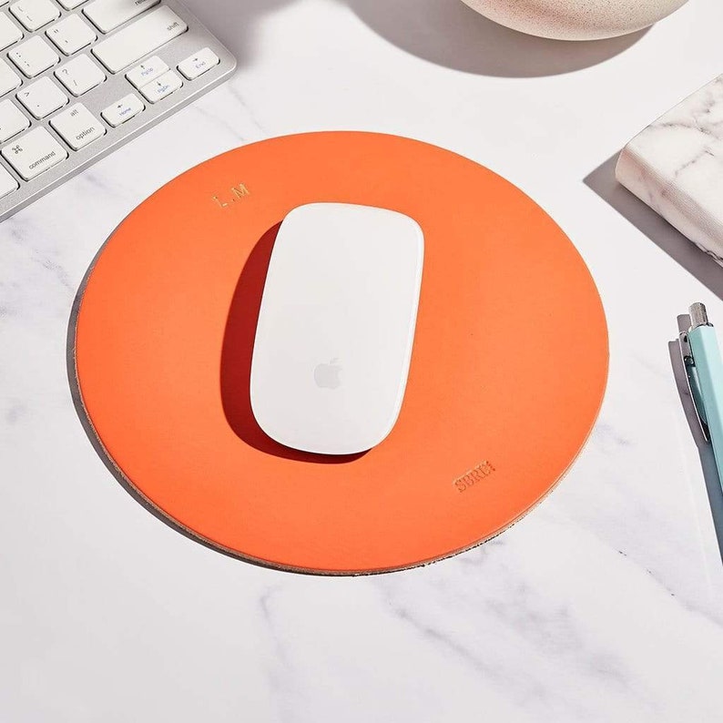 Personalised Leather Mouse Mat Fun Colourful Leather - Etsy