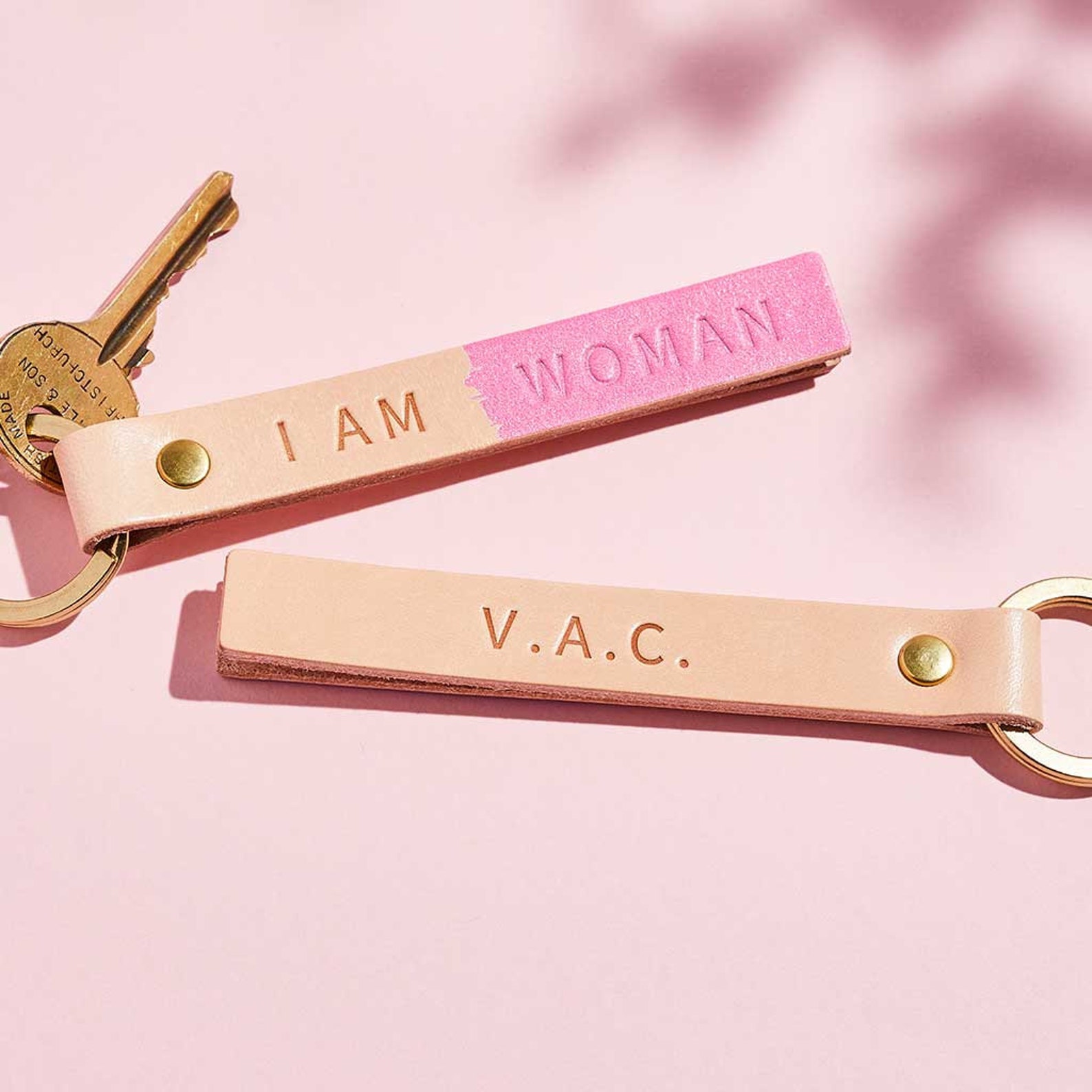 Personalised Positive Affirmation Keyring Leather Keyring, Motivational ...