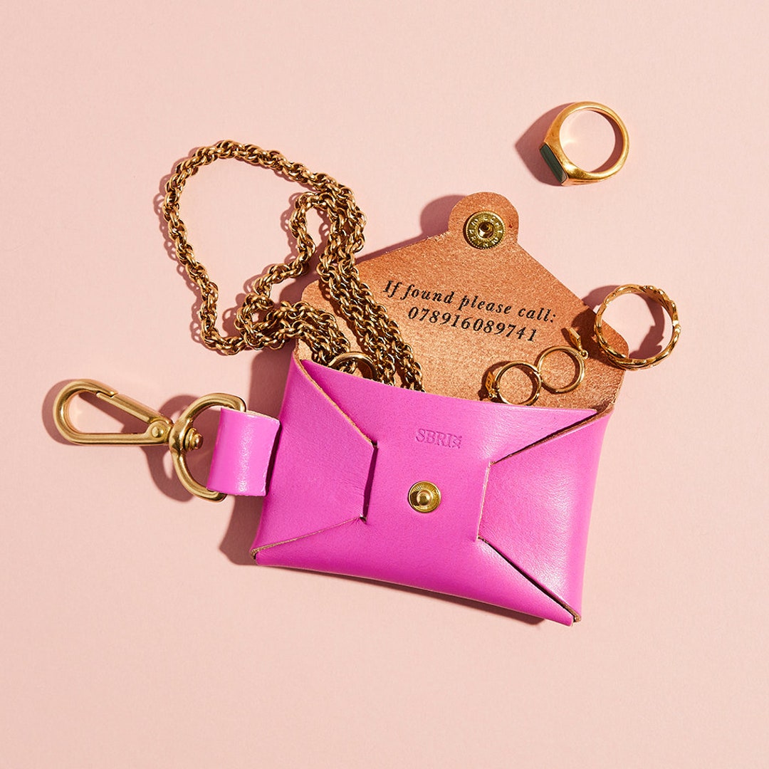 Personalised Mini Jewellery Pouch for Gym, Travel | Clip on Portable ...