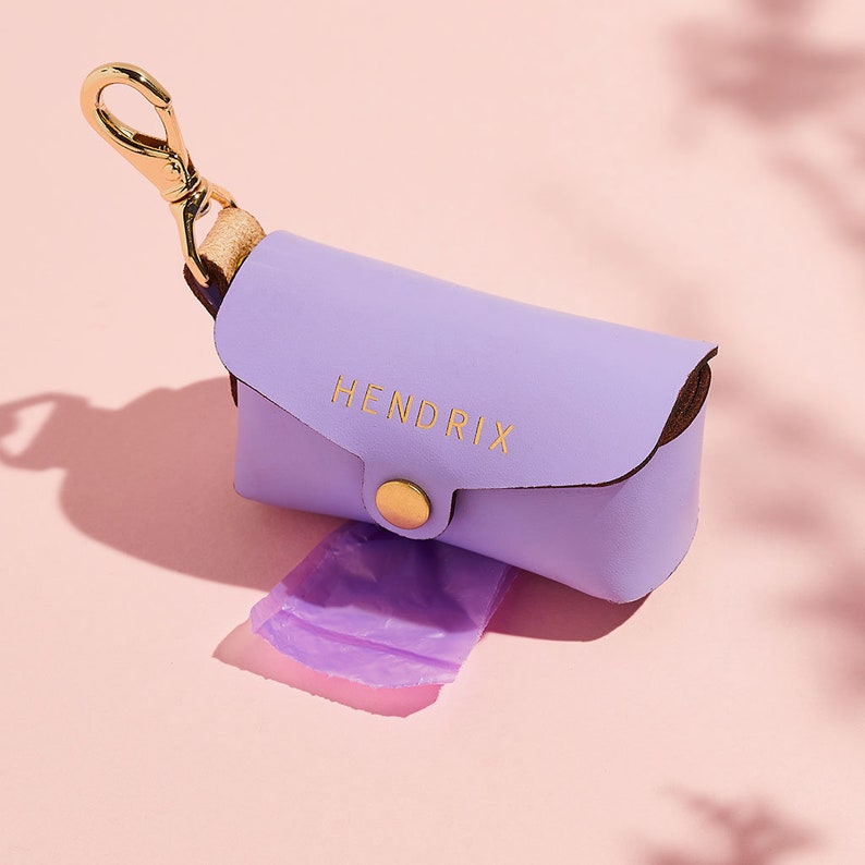 Personalised Leather Dog Poop Bag Holder Dog Waste Bag | Etsy