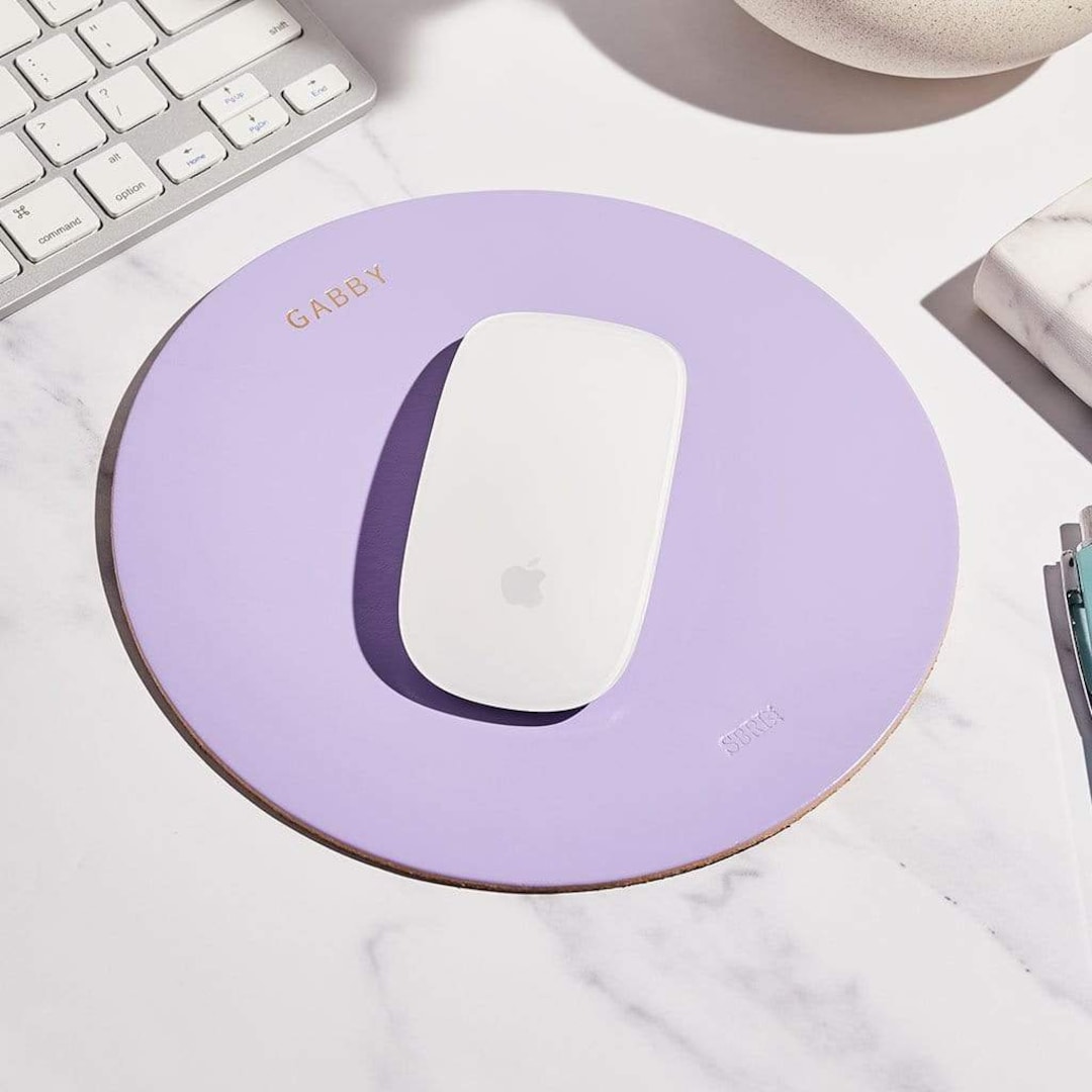 Personalised Leather Mouse Mat | Fun Colourful Leather Mousepad With ...