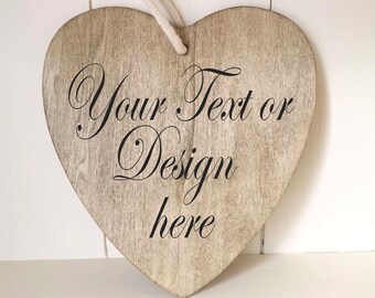 Wooden heart sign | Etsy