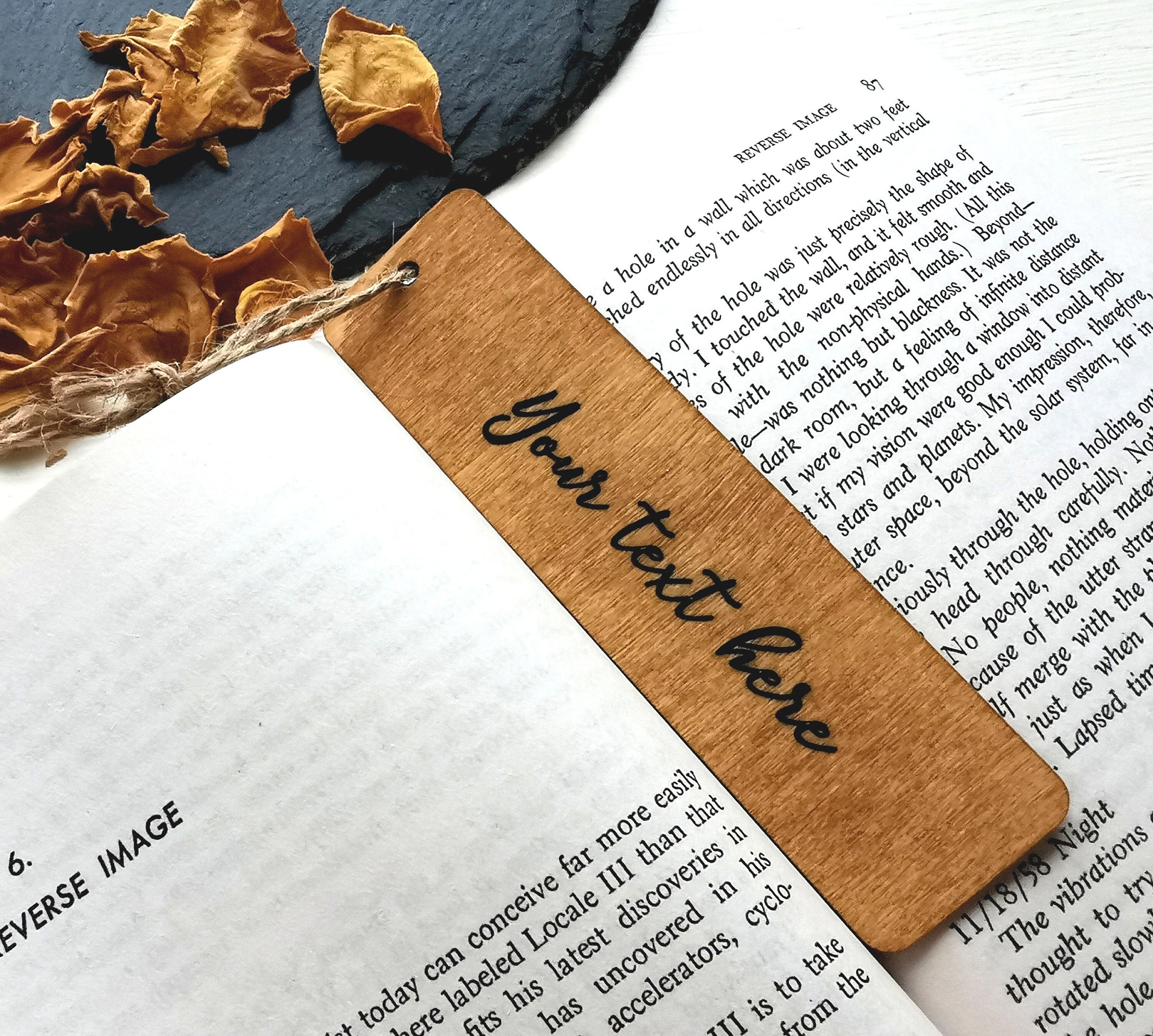 Personalised Wooden Bookmark Custom bookmark Personalised | Etsy