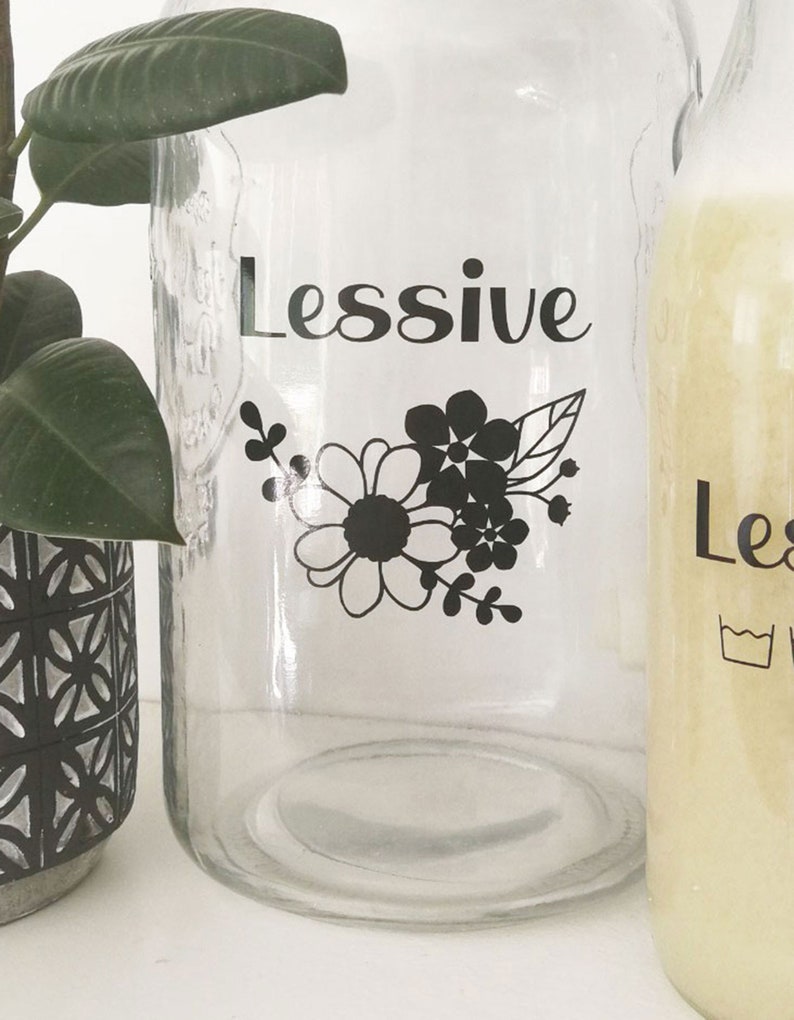 Étiquette sticker pour contenants de lessive avec design - Etsy France