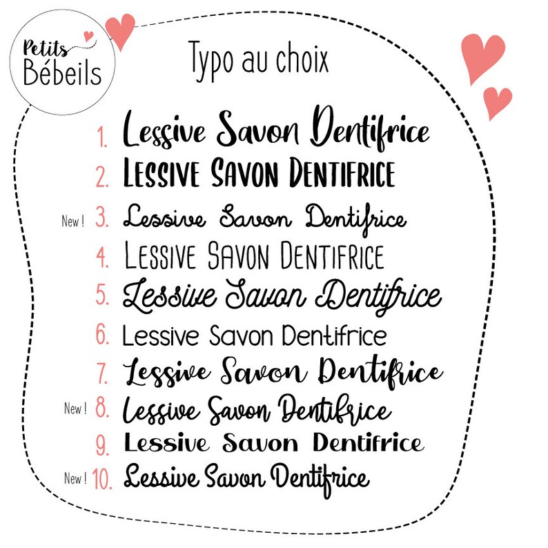 Étiquette sticker pour contenants de lessive avec design - Etsy France