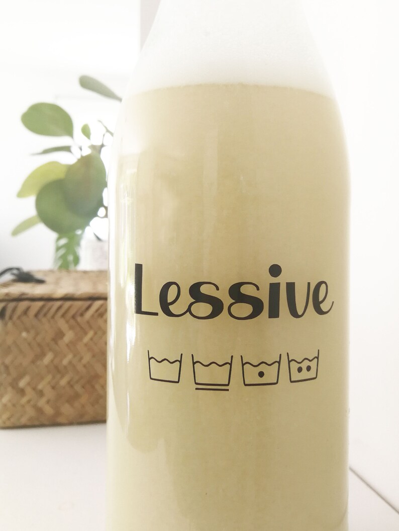 Étiquette sticker pour contenants de lessive avec design | Etsy