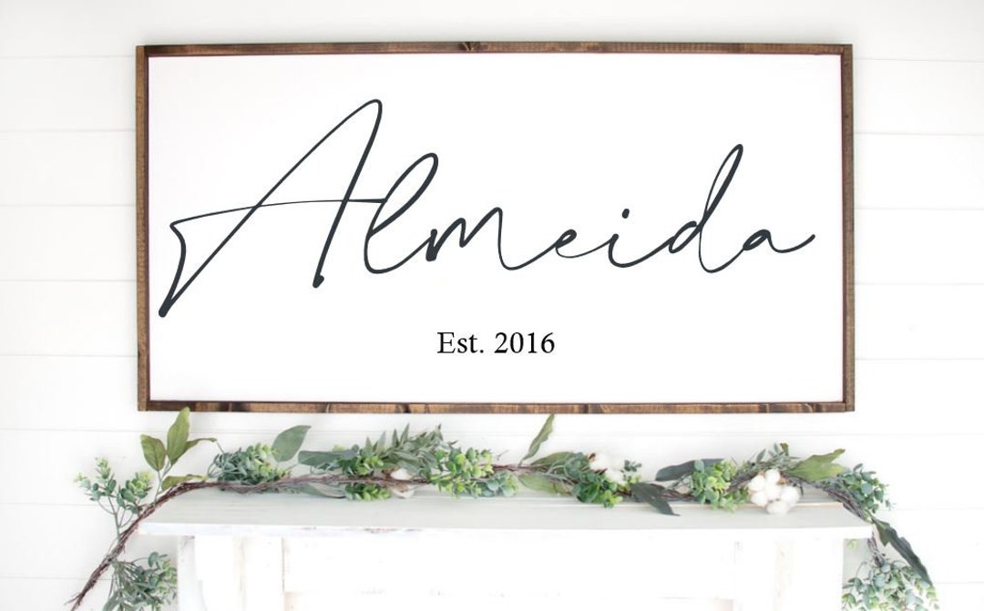 Wood Sign Family Est. Sign, Modern Farmhouse Sign, Perfect Gift ...