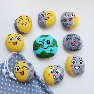 Moon Phases, Space Toys, Moon Soft Toy, Montessori Toys, Phases of the ...