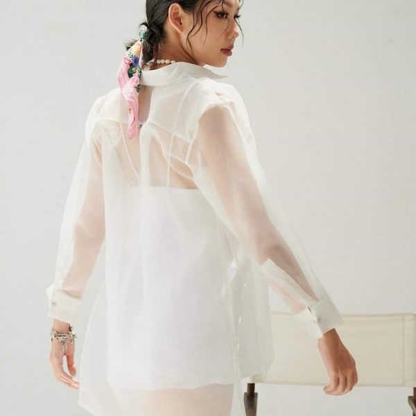 Womens Sheer Tops - Etsy