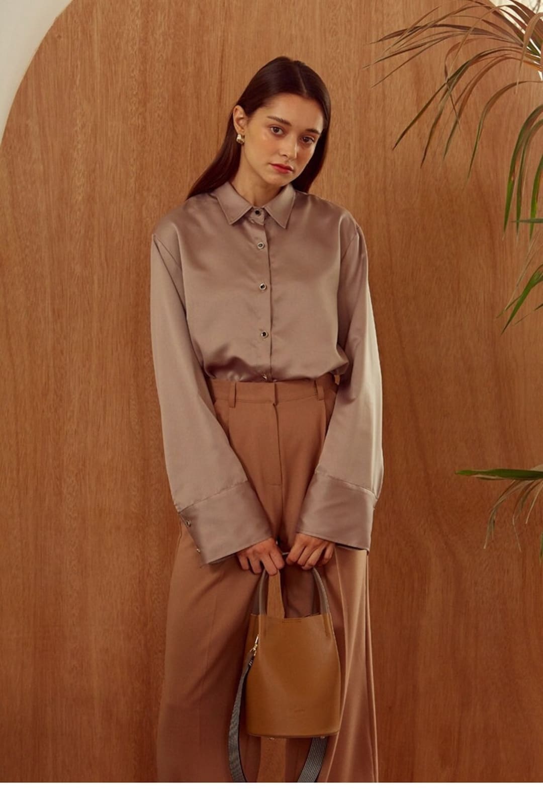 Button up Silk Blouse With Bishop Long Sleeve - Formal Silk Shirt - Etsy