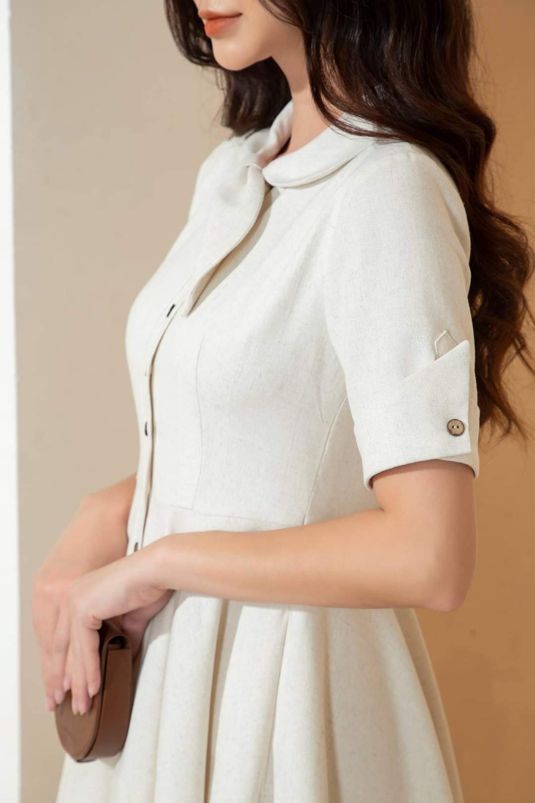 Short Sleeves Linen Shirt Dress A Line Linen Dress Midi - Etsy