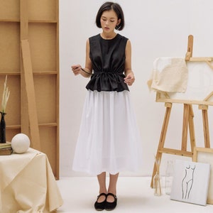 Round Neckline Loose Linen Top in Ivory / Available in 50 Colors - Etsy