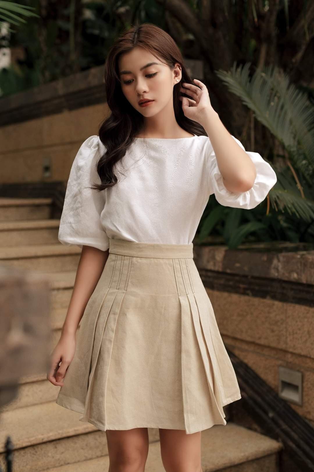 Pleated Linen Mini Skirt - A Line Linen Skirt - Etsy