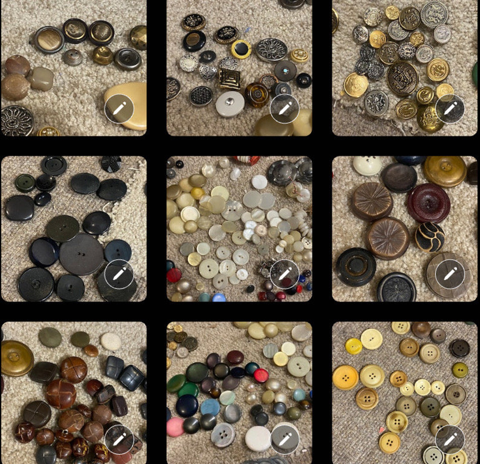 400+ Vintage & Antique Sewing Buttons Collection- Bakelite Pearls ...
