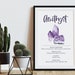 Amethyst Crystal Print | Printable Poster Lists Healing Properties ...