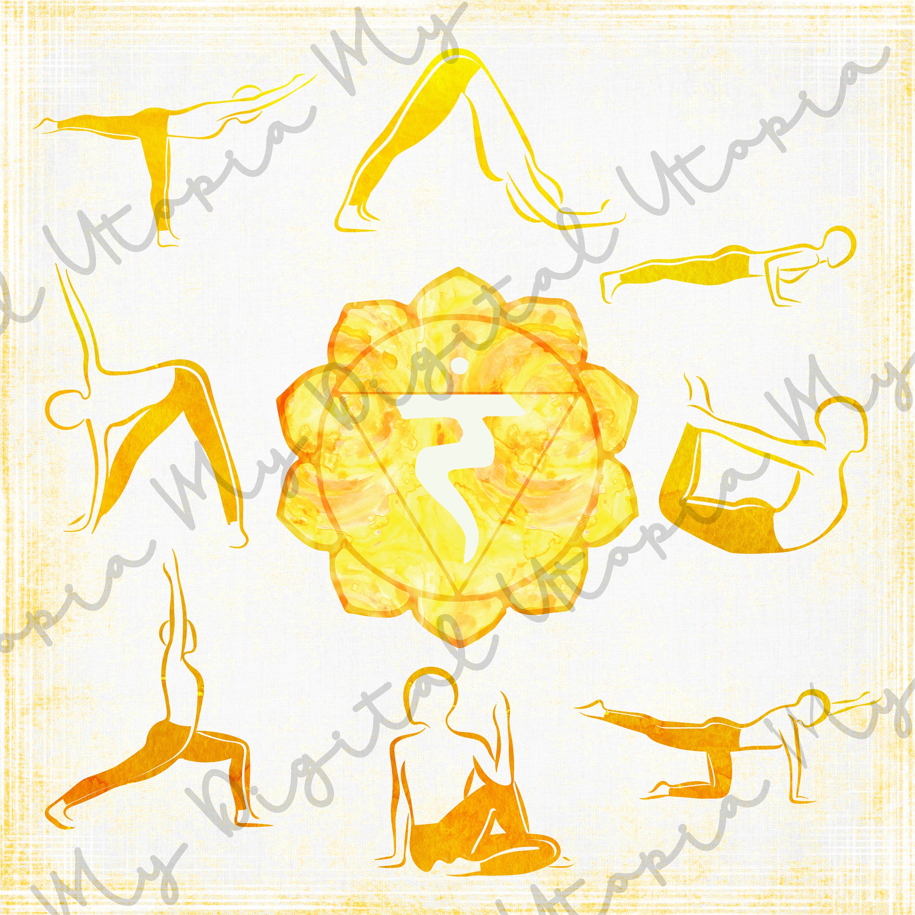 Solar Plexus Chakra Yoga Poses Poster This Printable Poster - Etsy
