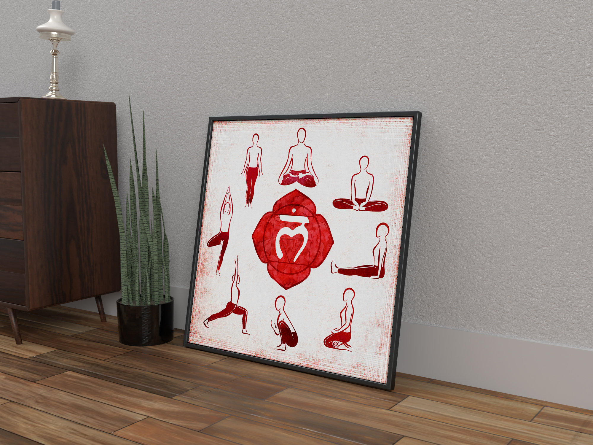 Root Chakra Yoga Poses Poster This Printable Poster Shows Several Yoga ...
