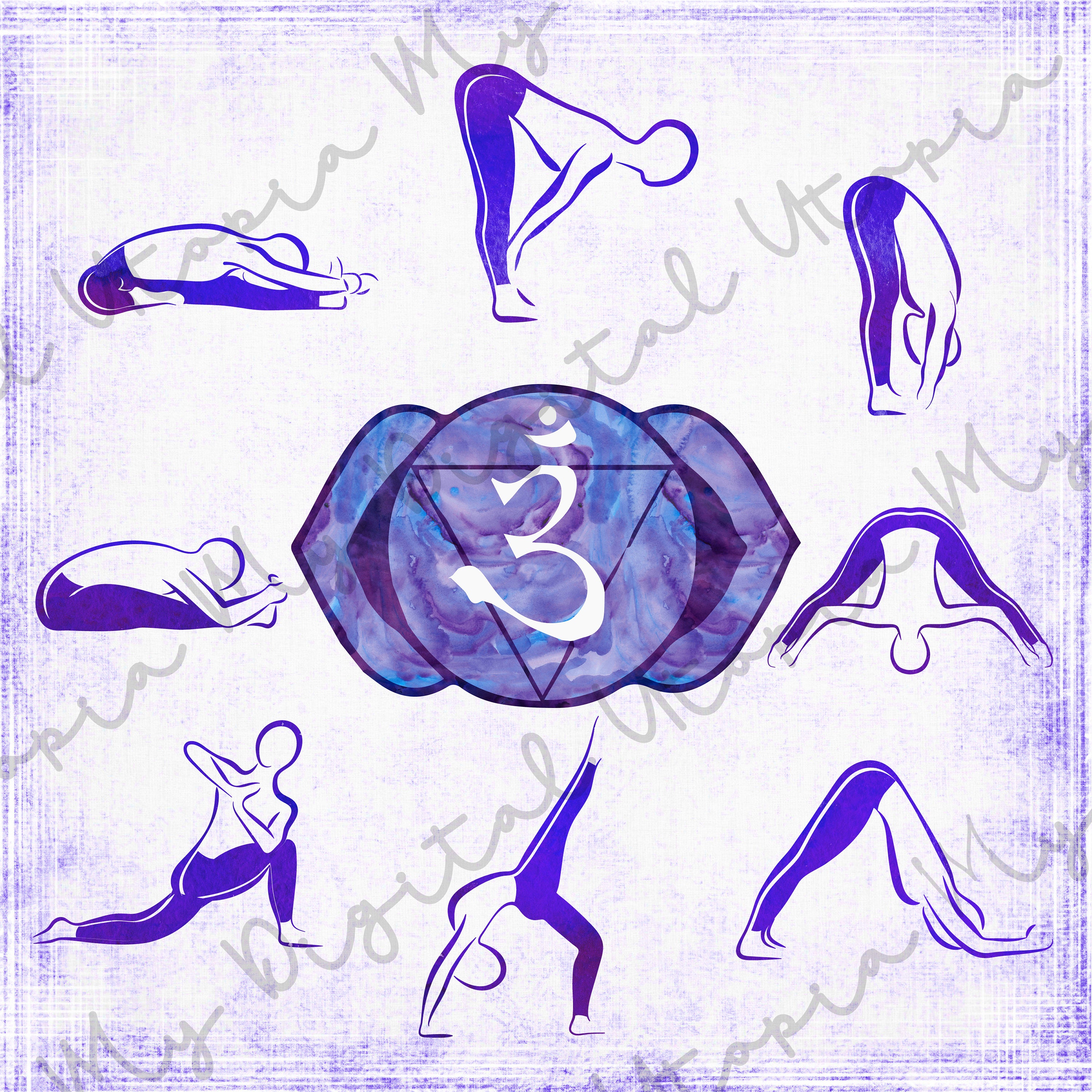 Third Eye Chakra Yoga Poses Poster This Printable Poster - Etsy