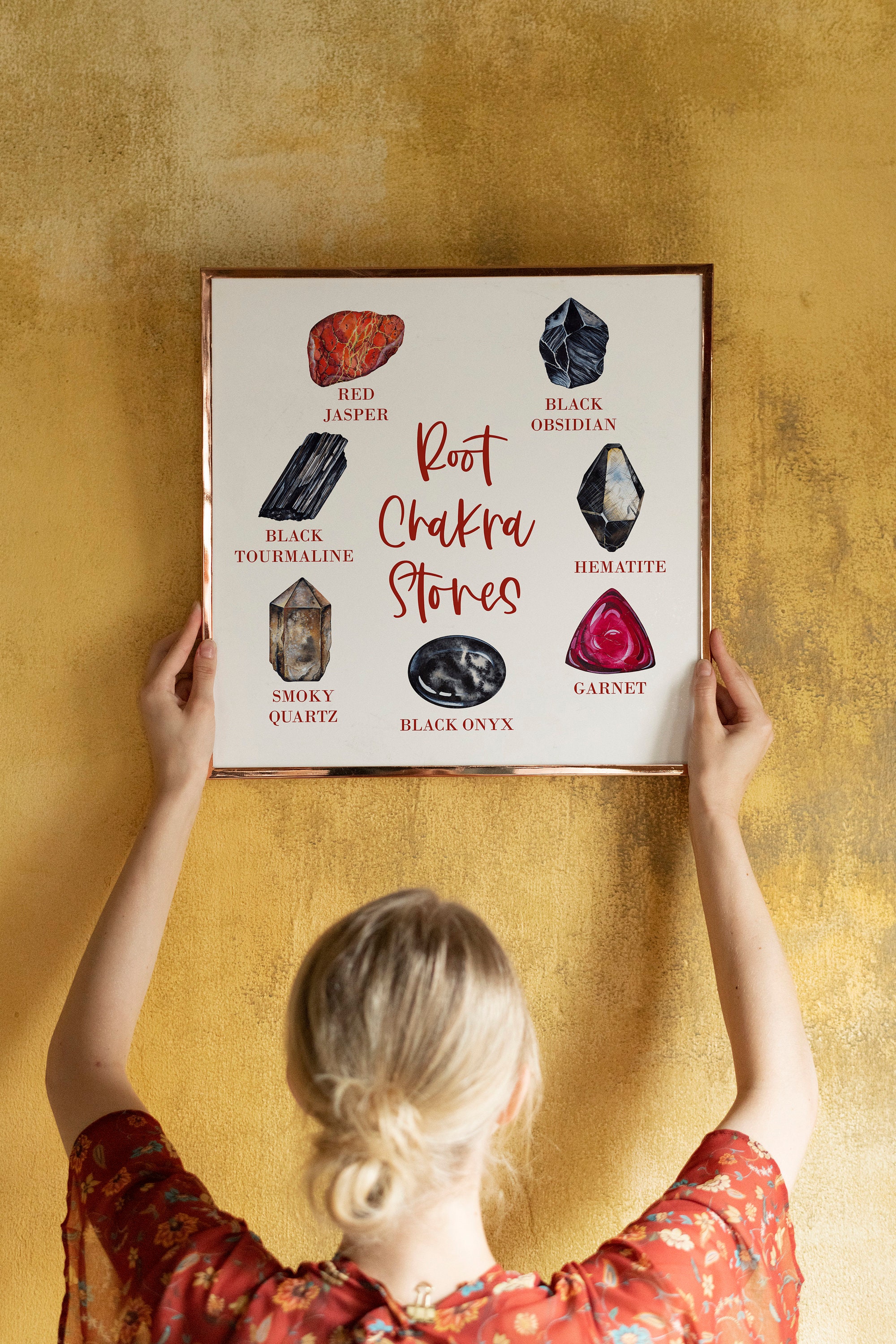 Root Chakra Stones Chart This Printable Poster Shows Several - Etsy