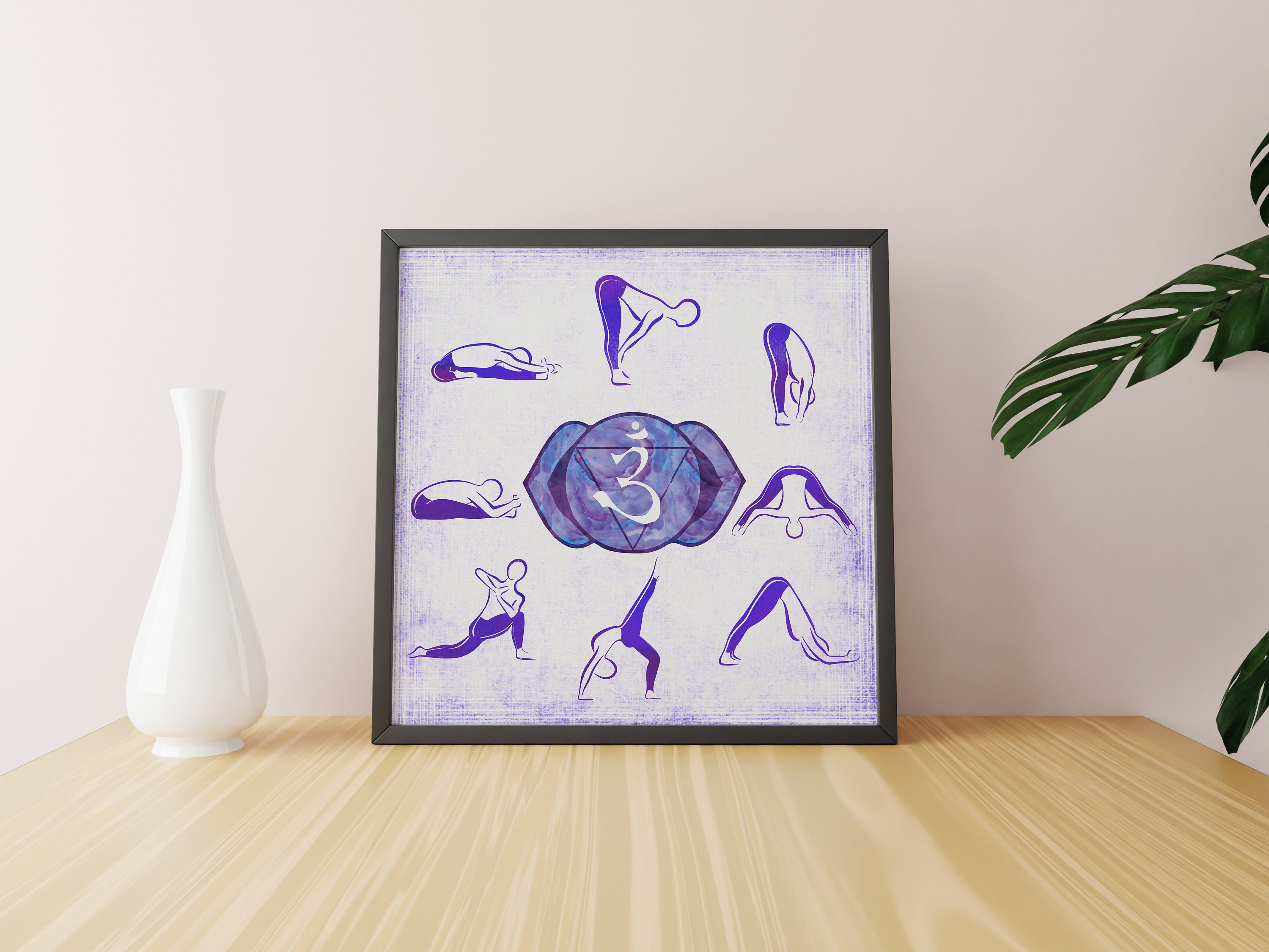 Third Eye Chakra Yoga Poses Poster This Printable Poster Shows Several ...