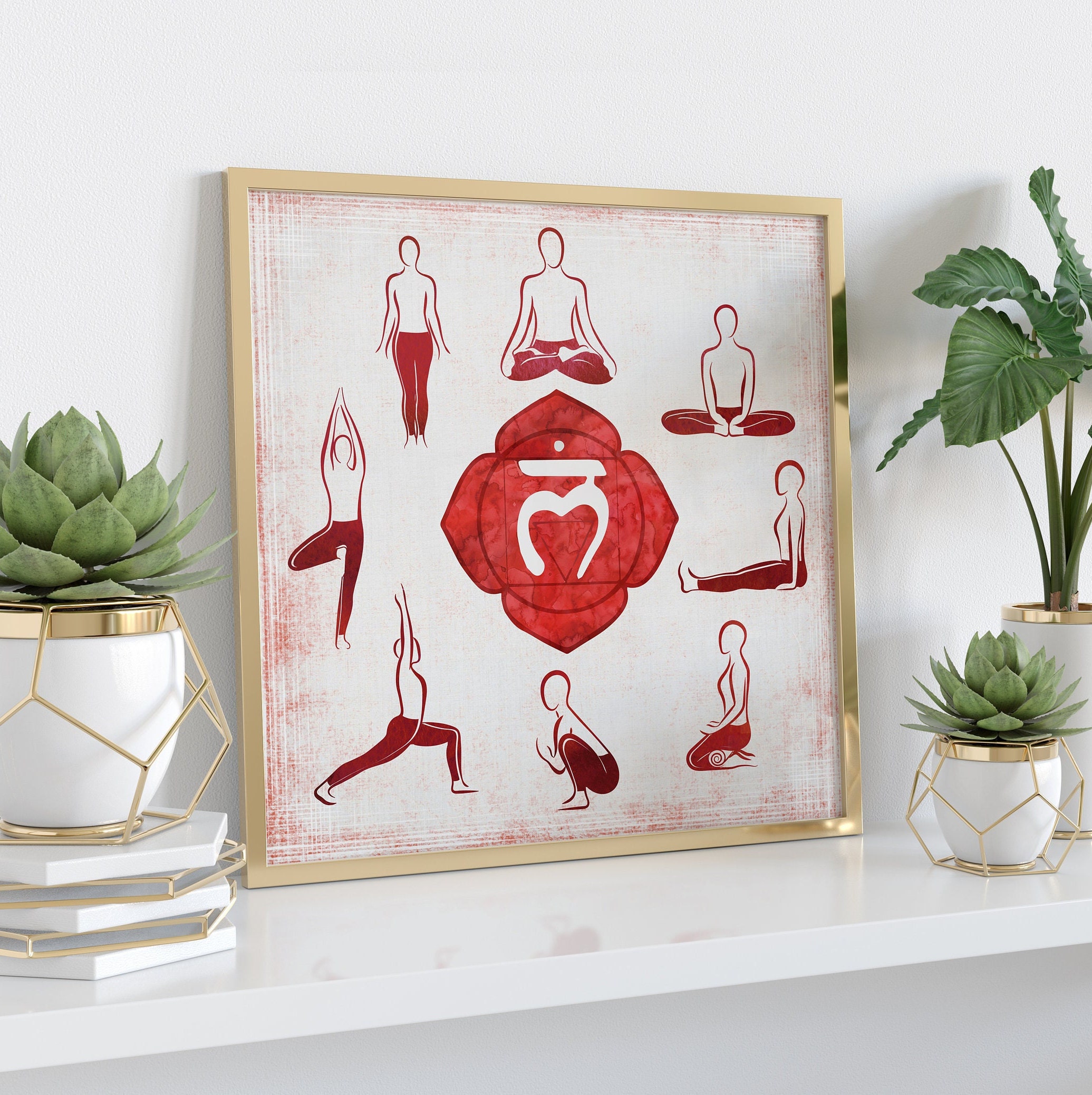 Root Chakra Yoga Poses Poster This Printable Poster Shows | Etsy