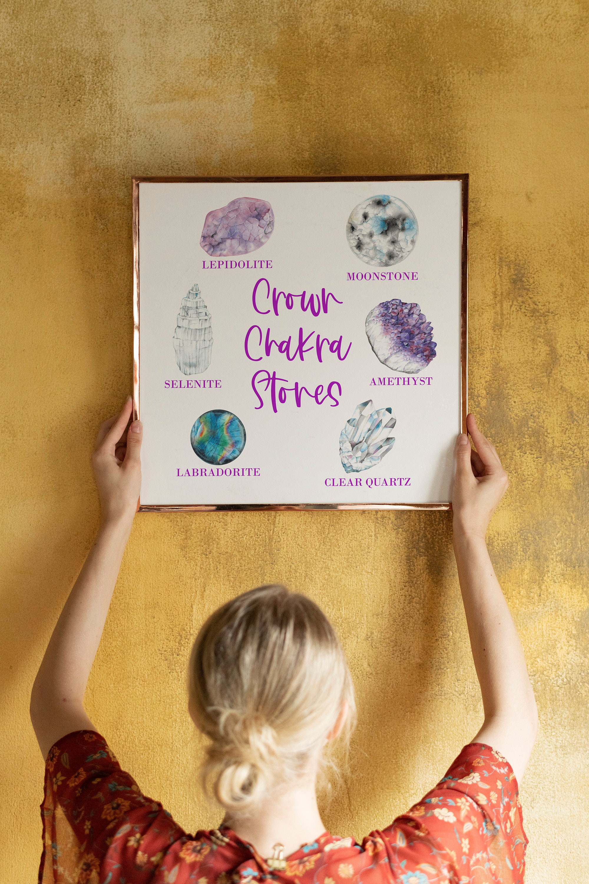 Crown Chakra Stones Chart This Printable Poster Shows - Etsy
