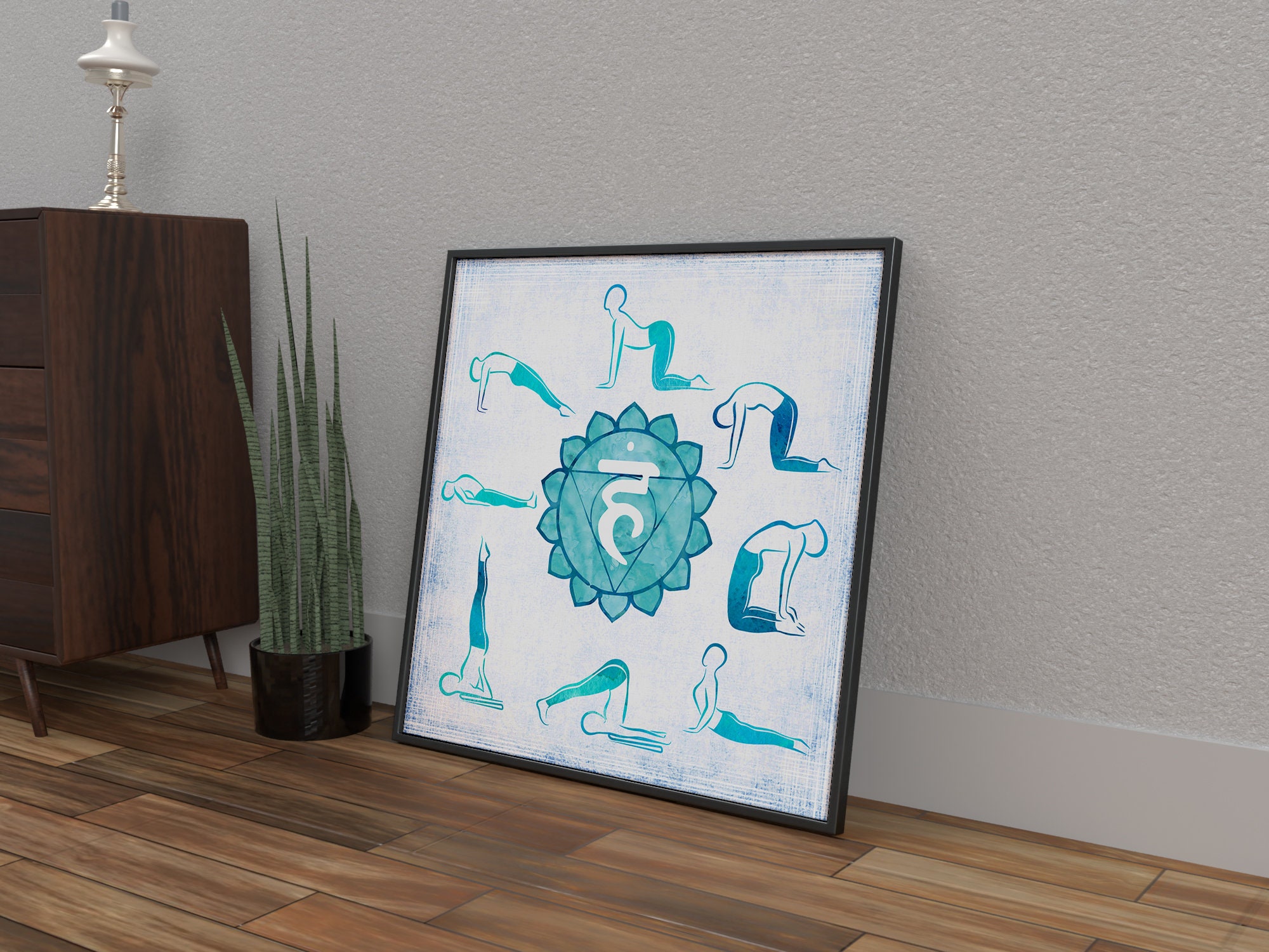 Throat Chakra Yoga Poses Poster This Printable Poster Shows - Etsy