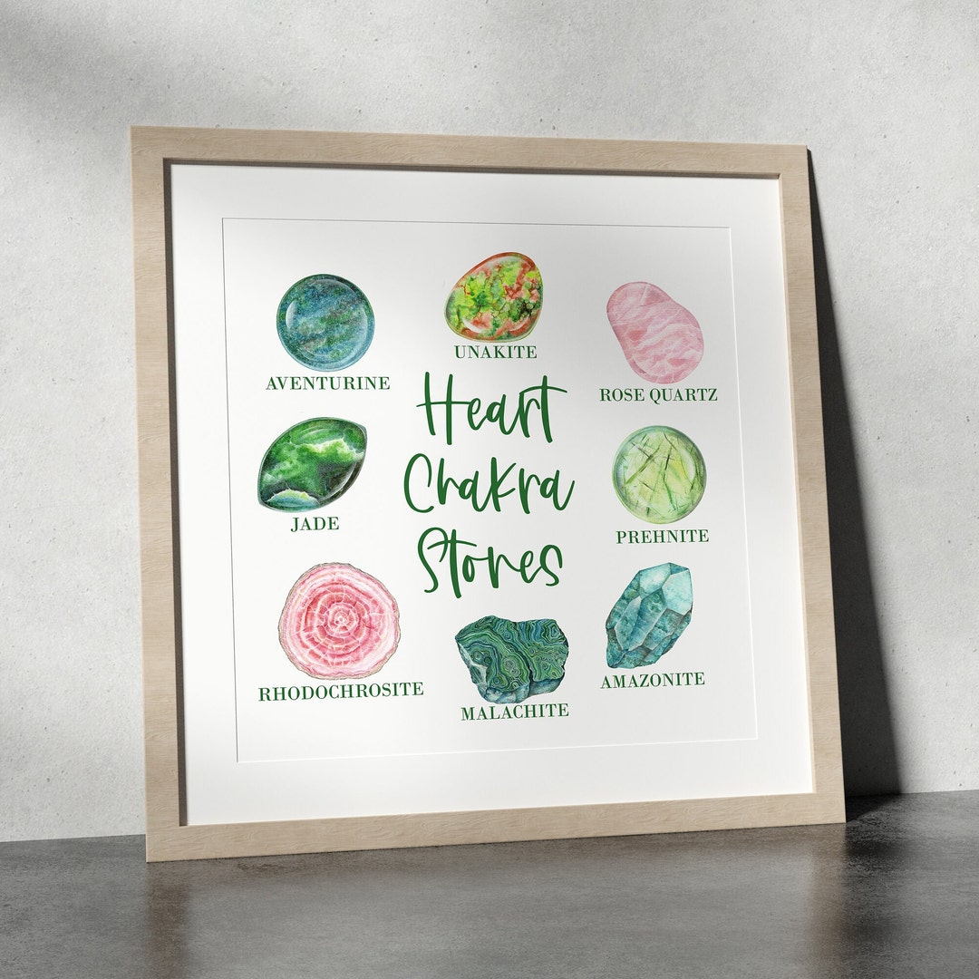 Heart Chakra Stones Chart | This Printable Poster Shows Several ...